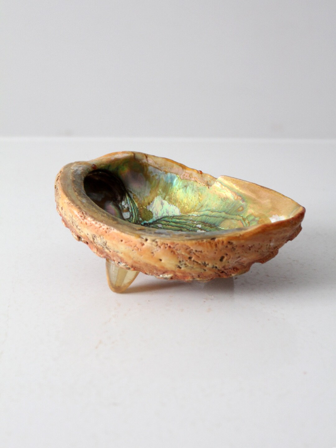 Mid-century Abalone Shell Footed Bowl - Etsy