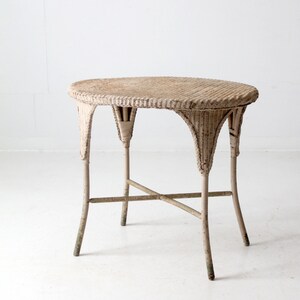 Antique Wicker Table - Etsy