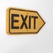 Vintage Rustic Wood Exit Sign - Etsy