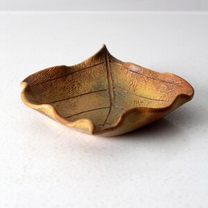 Vintage Studio Pottery Leaf Plate - Etsy