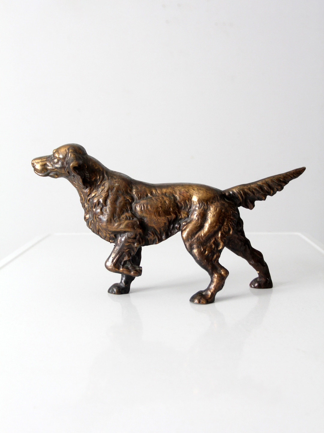 Vintage Cast Bronze Springer Spaniel Retriever Dog - Etsy