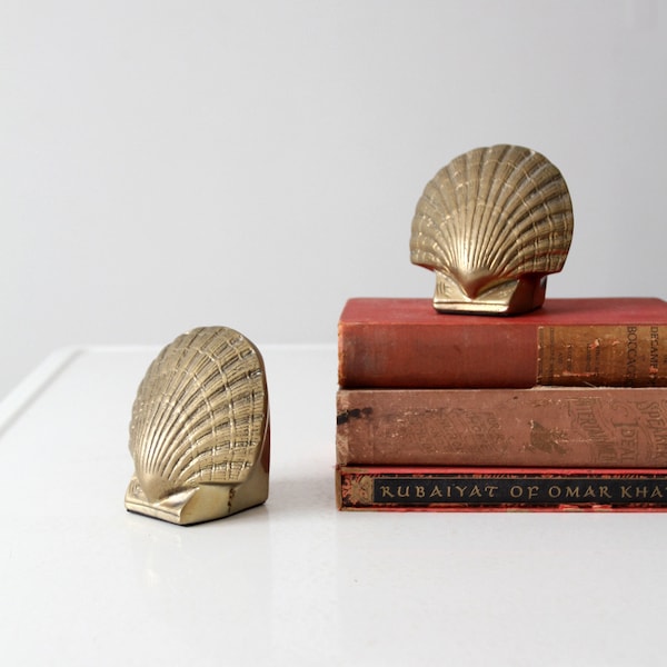 Brass Shell Bookends - Etsy