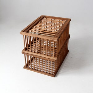 Vintage Wooden Farm Crates Pair - Etsy