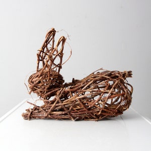 Vintage Wicker Bunny Rabbit Basket - Etsy