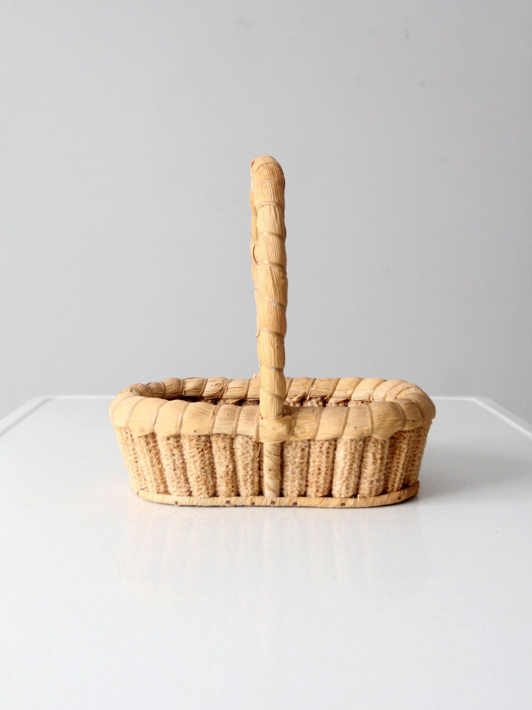 Vintage Corn Cob Basket - Etsy