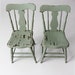 Antique Fiddle Back Chairs, Painted Wooden Chairs Pair - Etsy