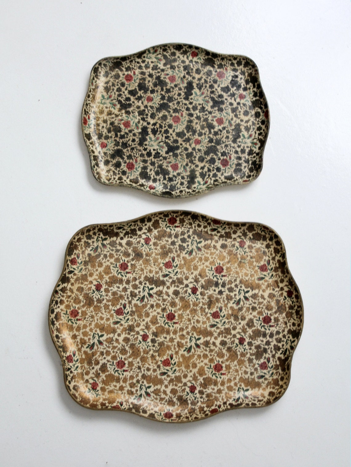 Vintage Japanese Paper Mache Tray Pair - Etsy UK