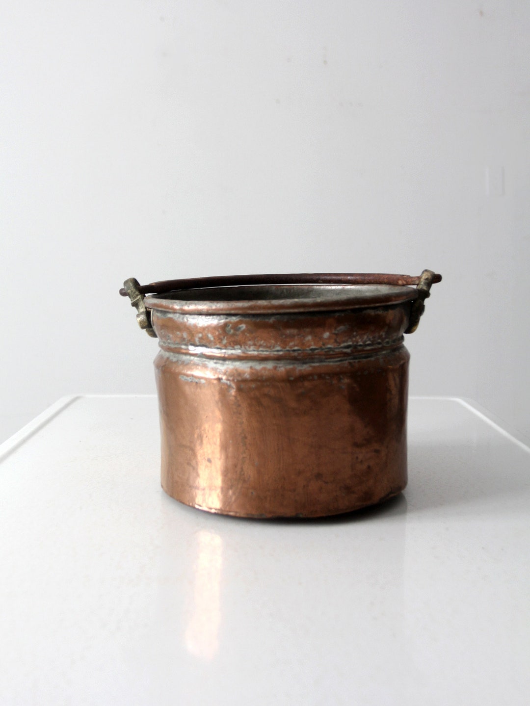 Antique Copper Bucket - Etsy