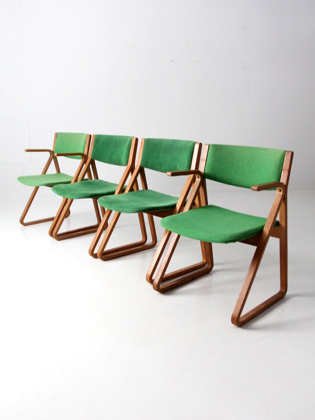 Mid-century Stow Davis "triangle" Chairs Set of 4 - Etsy