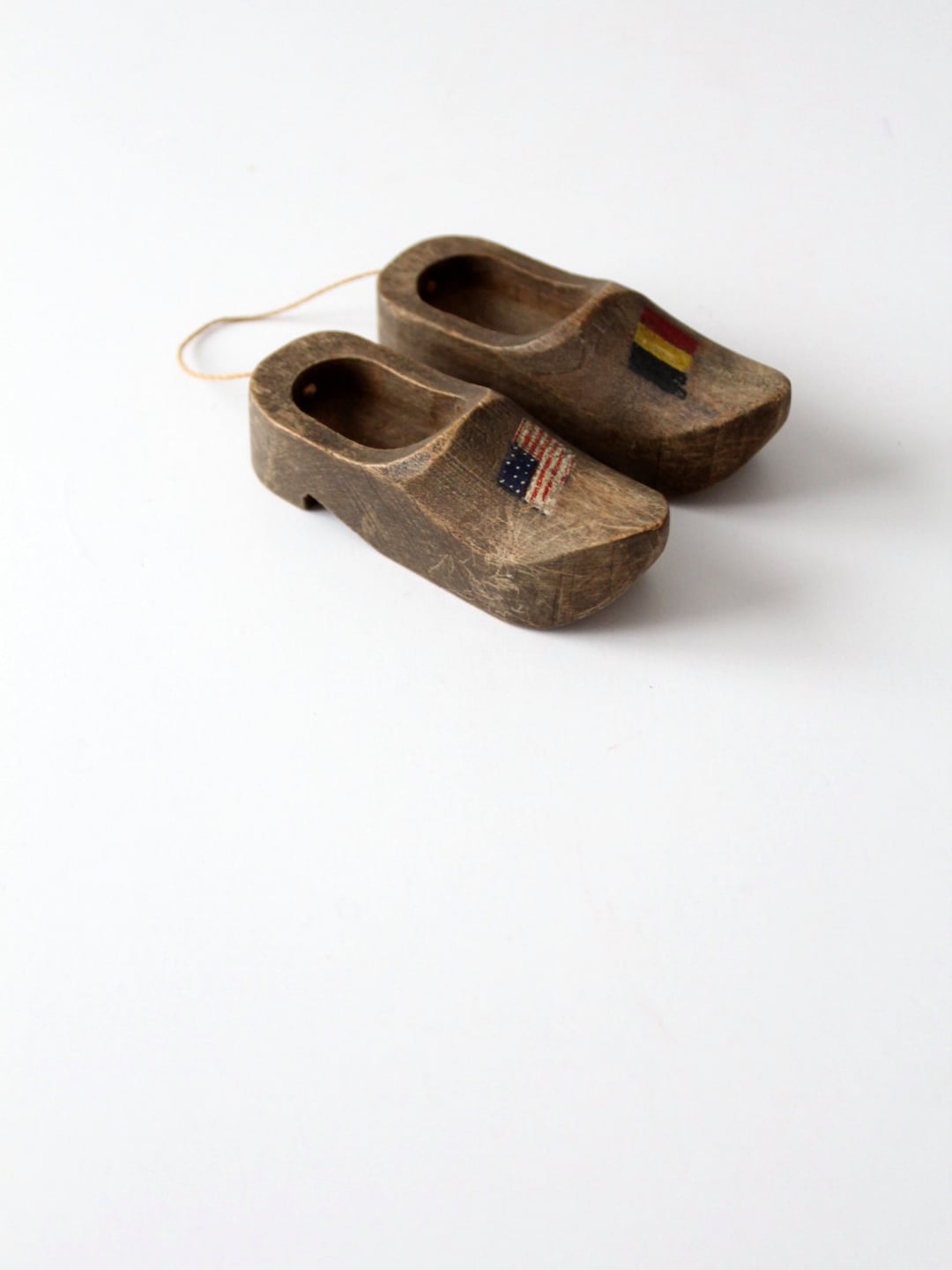Antique Wooden Clog Ornaments, Hand Painted Wooden Shoes - Etsy