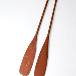 Vintage Wooden Oars Pair - Etsy