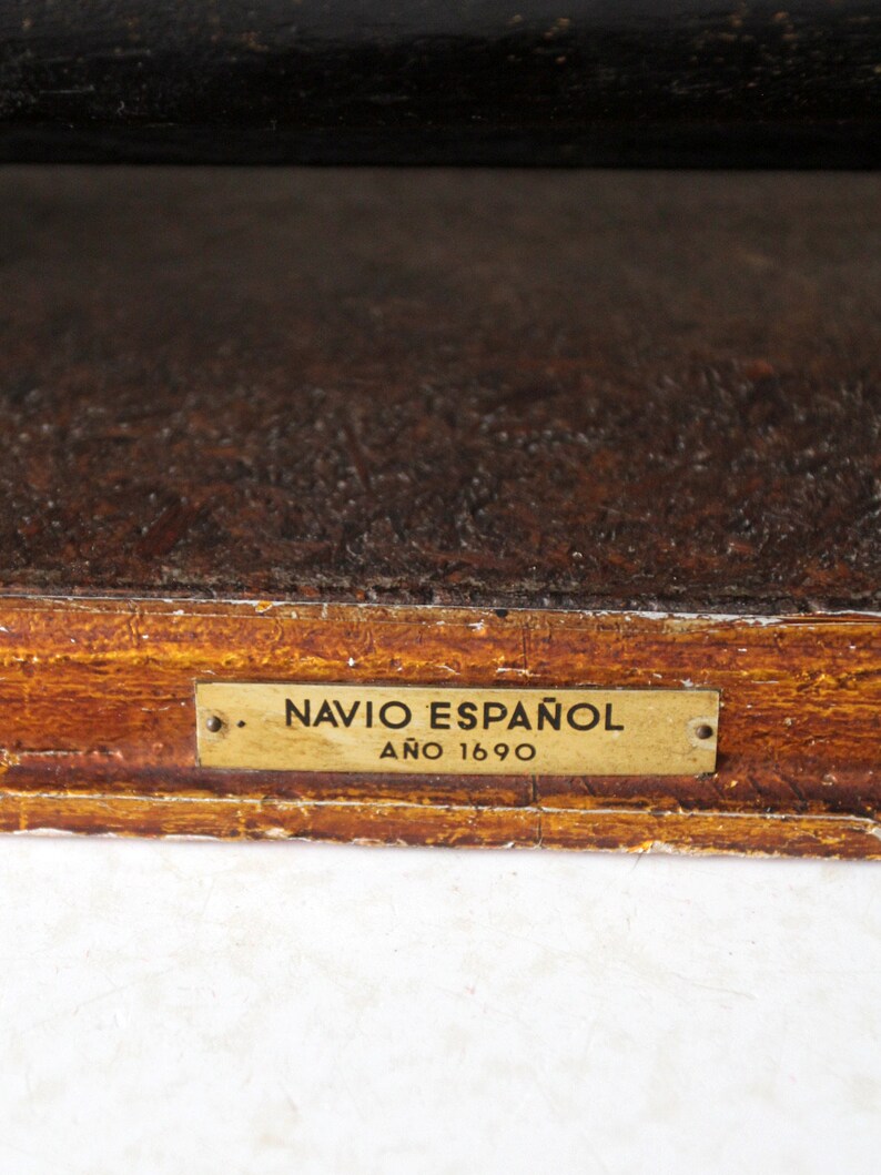 Mid-century Navio Espanol 1690 Model Ship - Etsy