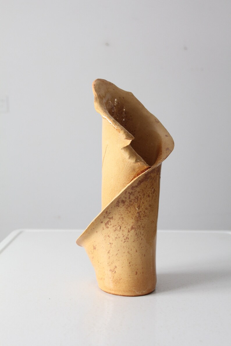 Vintage Free Form Studio Pottery Vase - Etsy