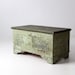 Antique Green Flat Top Wooden Trunk - Etsy