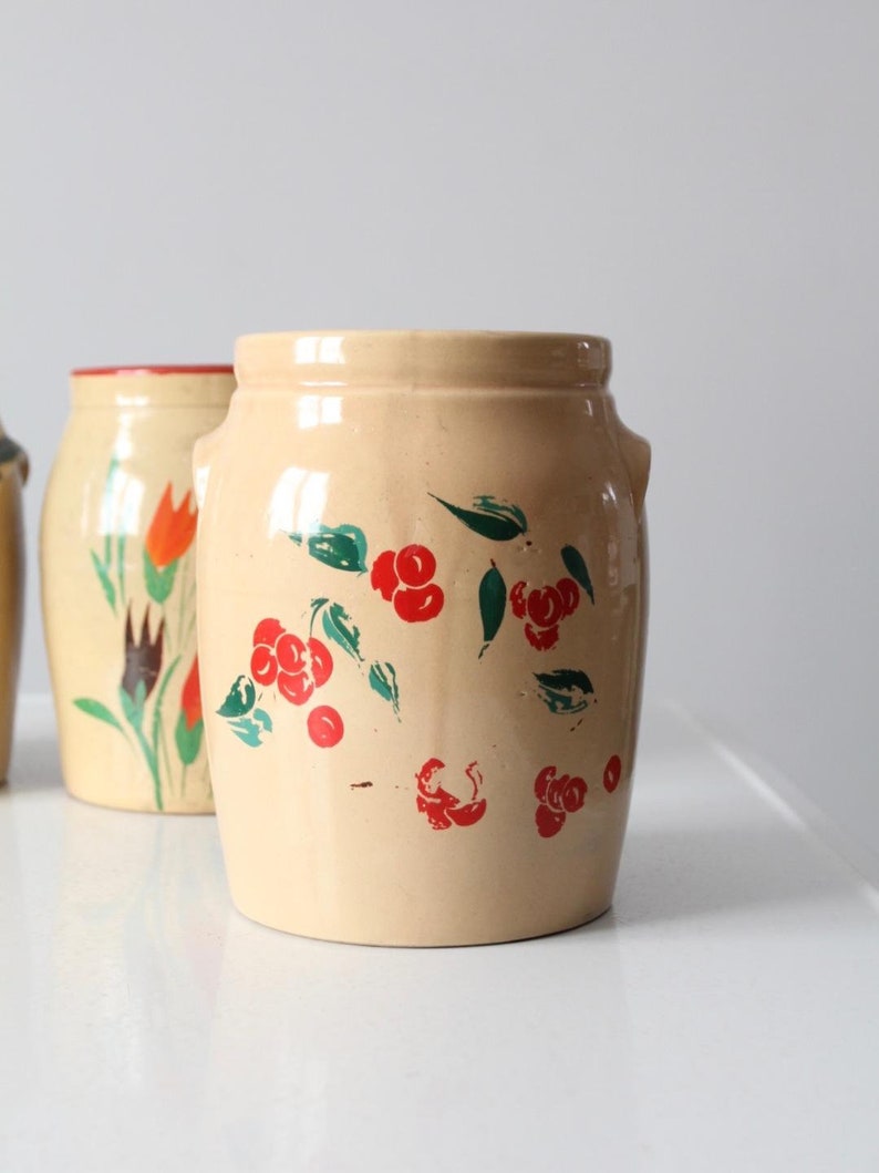 Vintage Cookie Jar Collection Set/3 Hand-painted Ceramic - Etsy