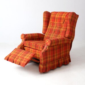 Vintage 1970s Plaid Recliner - Etsy