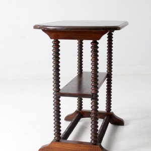 Antique Spool Leg Side Table - Etsy