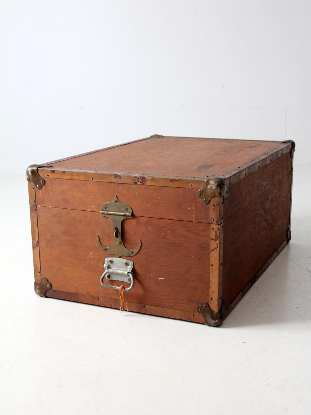 Vintage Nautical Wood Trunk - Etsy