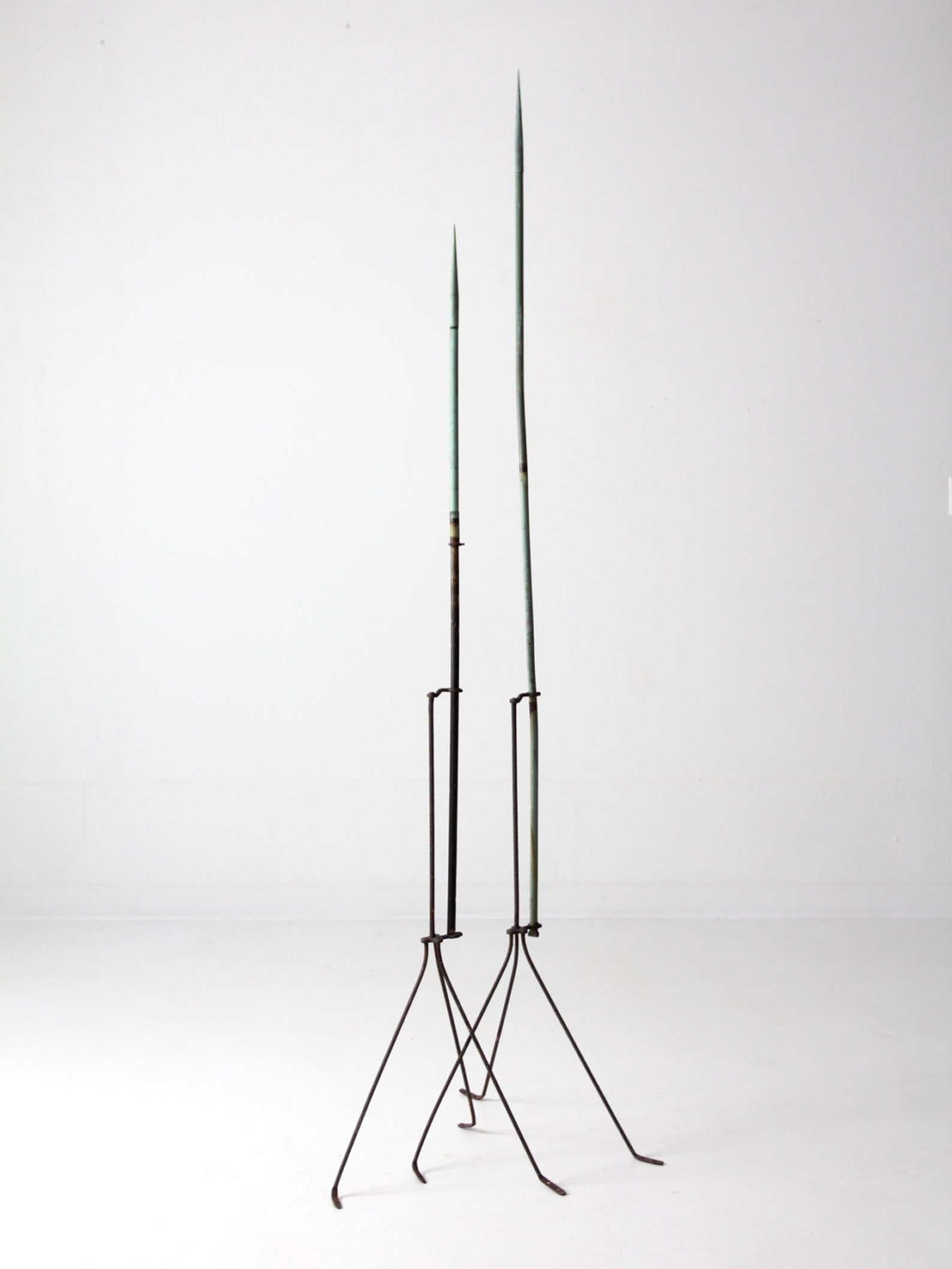 Antique American Lightning Rods Pair Copper Verdigris - Etsy