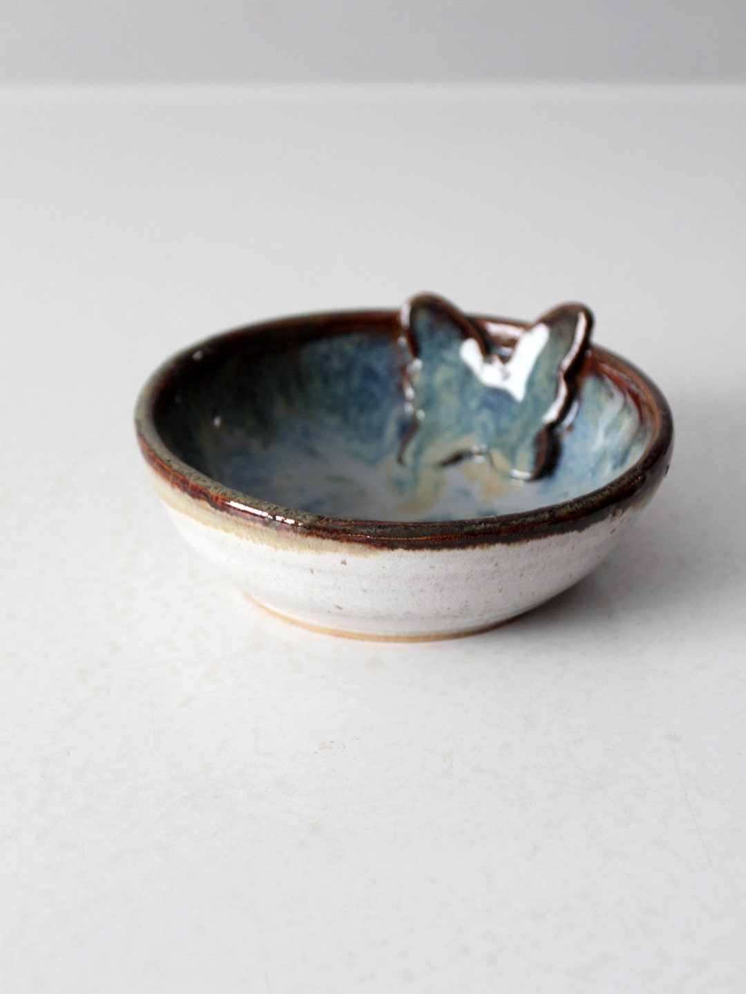 Vintage Studio Pottery Butterfly Bowl - Etsy