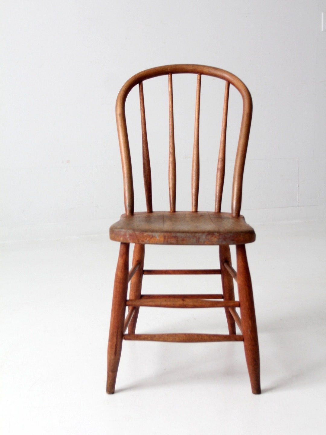 Antique Spindle Back Chair, Farmhouse Bow Back Windsor Chair - Etsy