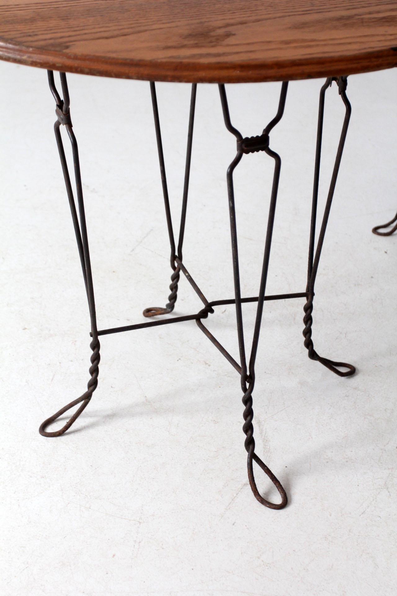 Antique Twisted Iron Bistro Table Set - Etsy