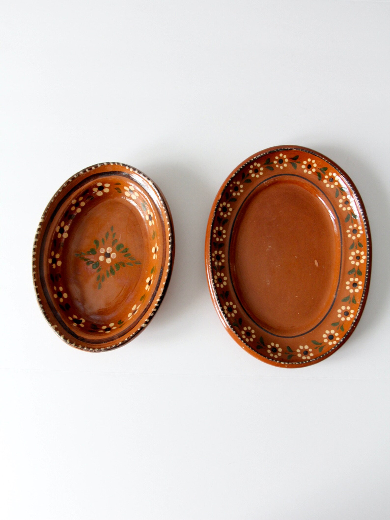 Vintage Mexican Pottery Serving Dishes Set of 2 - Etsy