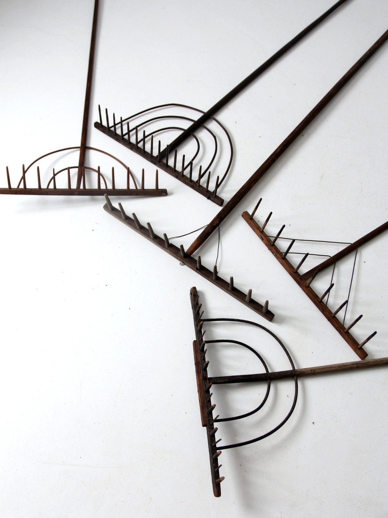Antique Primitive Hay Rakes Collection, Farm Tools - Etsy