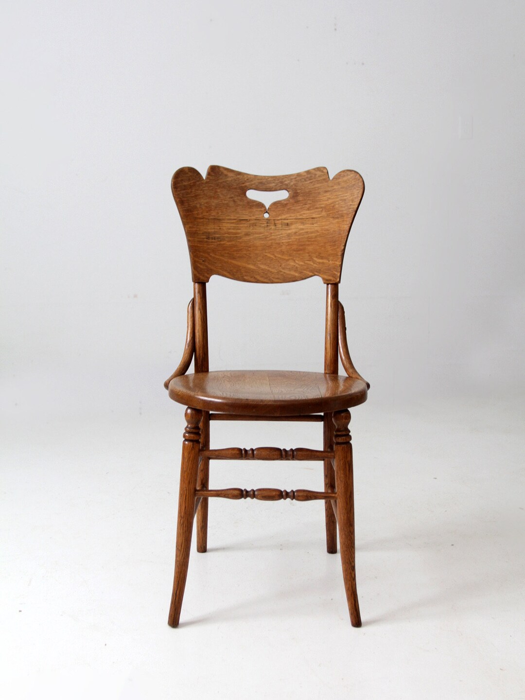 Antique Bentwood Chair With Cutout Back - Etsy