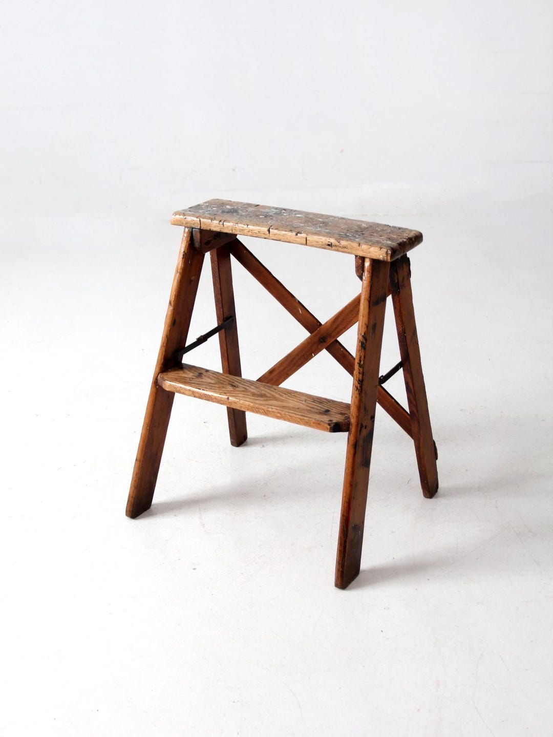 Vintage Wood Step Ladder - Etsy
