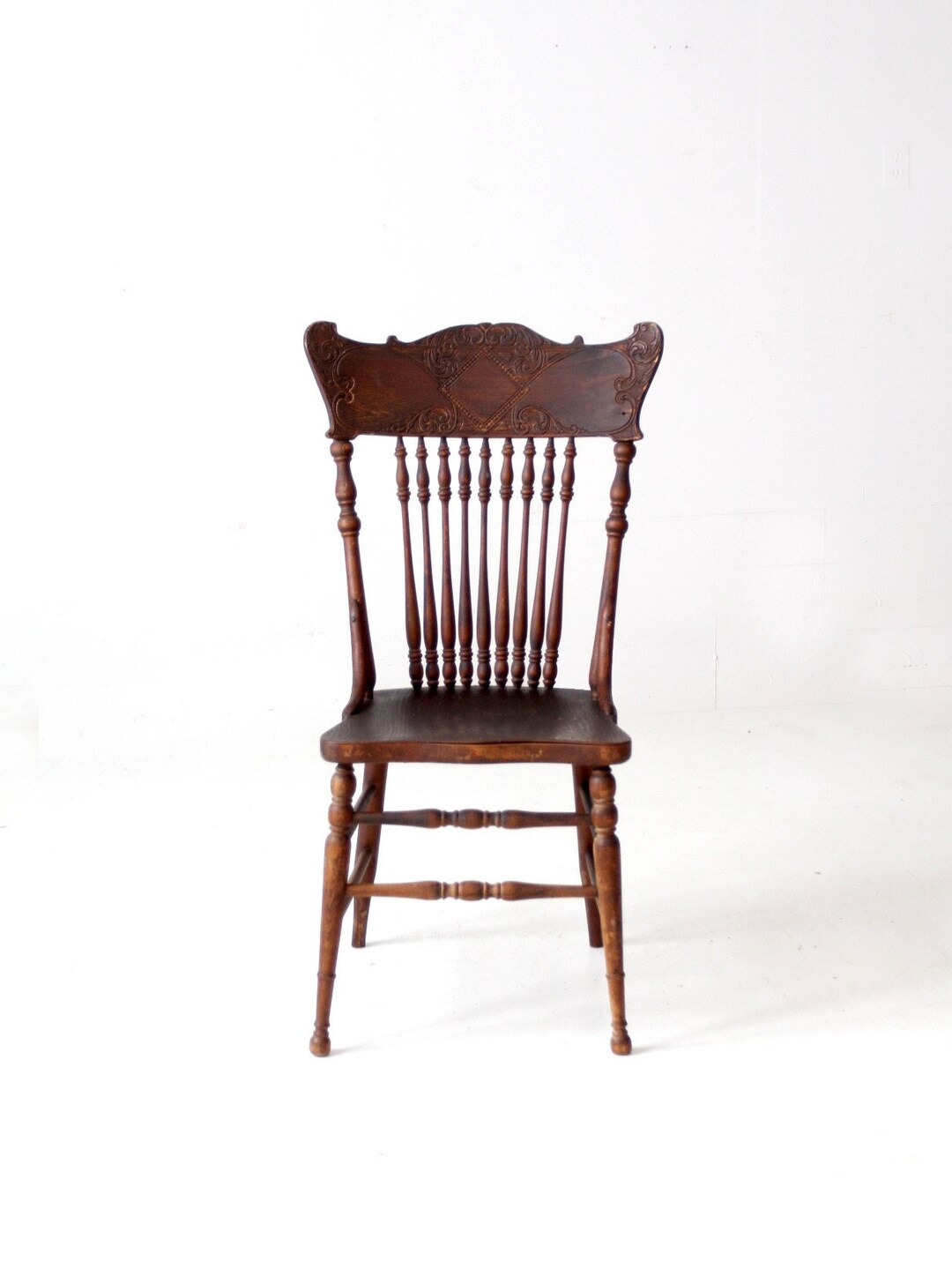 Antique Press Back Side Chair - Etsy