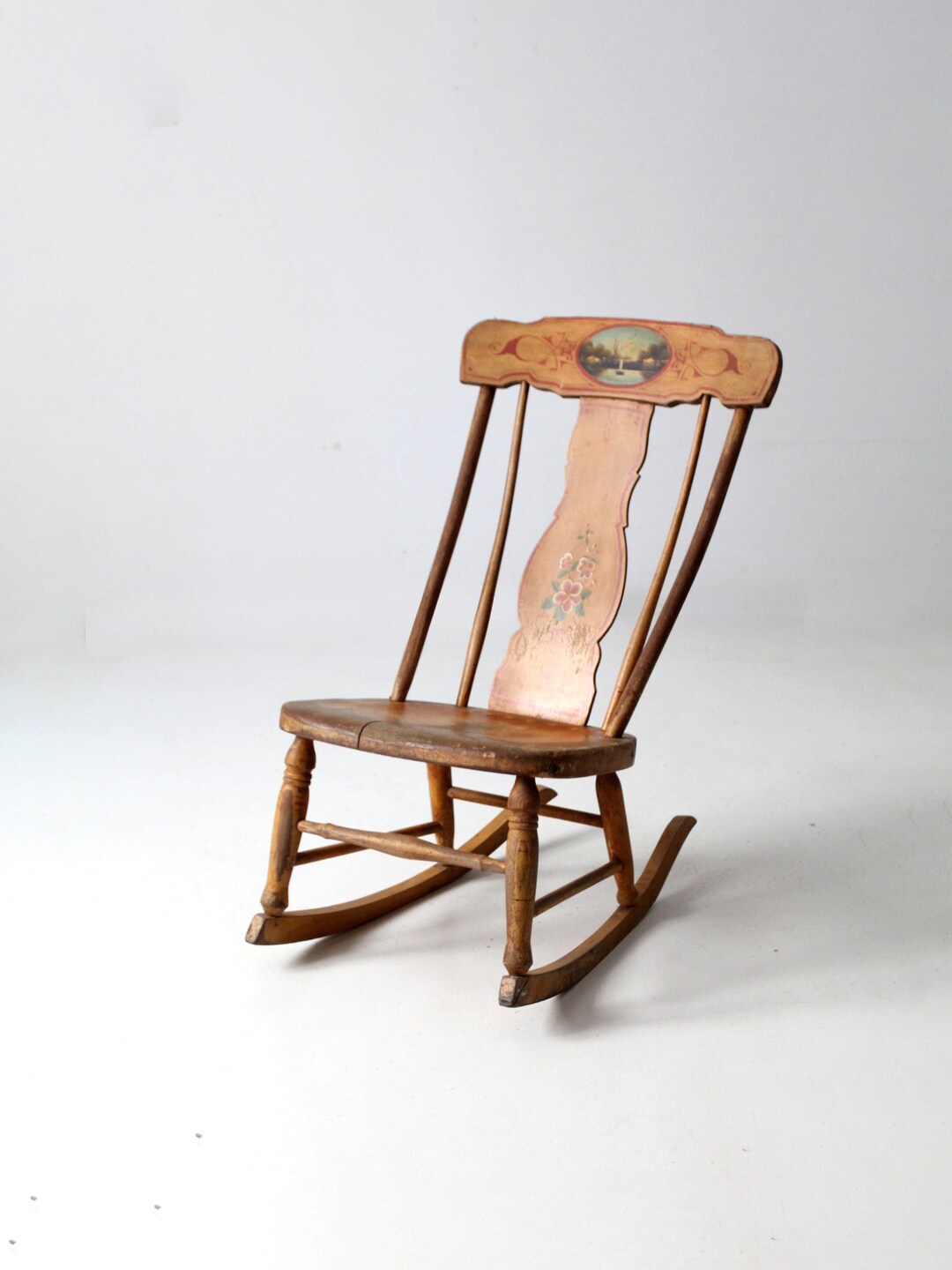 Antique Hand-painted Rocking Chair - Etsy