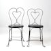 Pair Vintage Ice Cream Parlor Chairs, Black Iron Cafe Bistro Chairs - Etsy