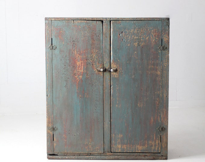 Antique Primitive Cupboard Cabinet - Etsy