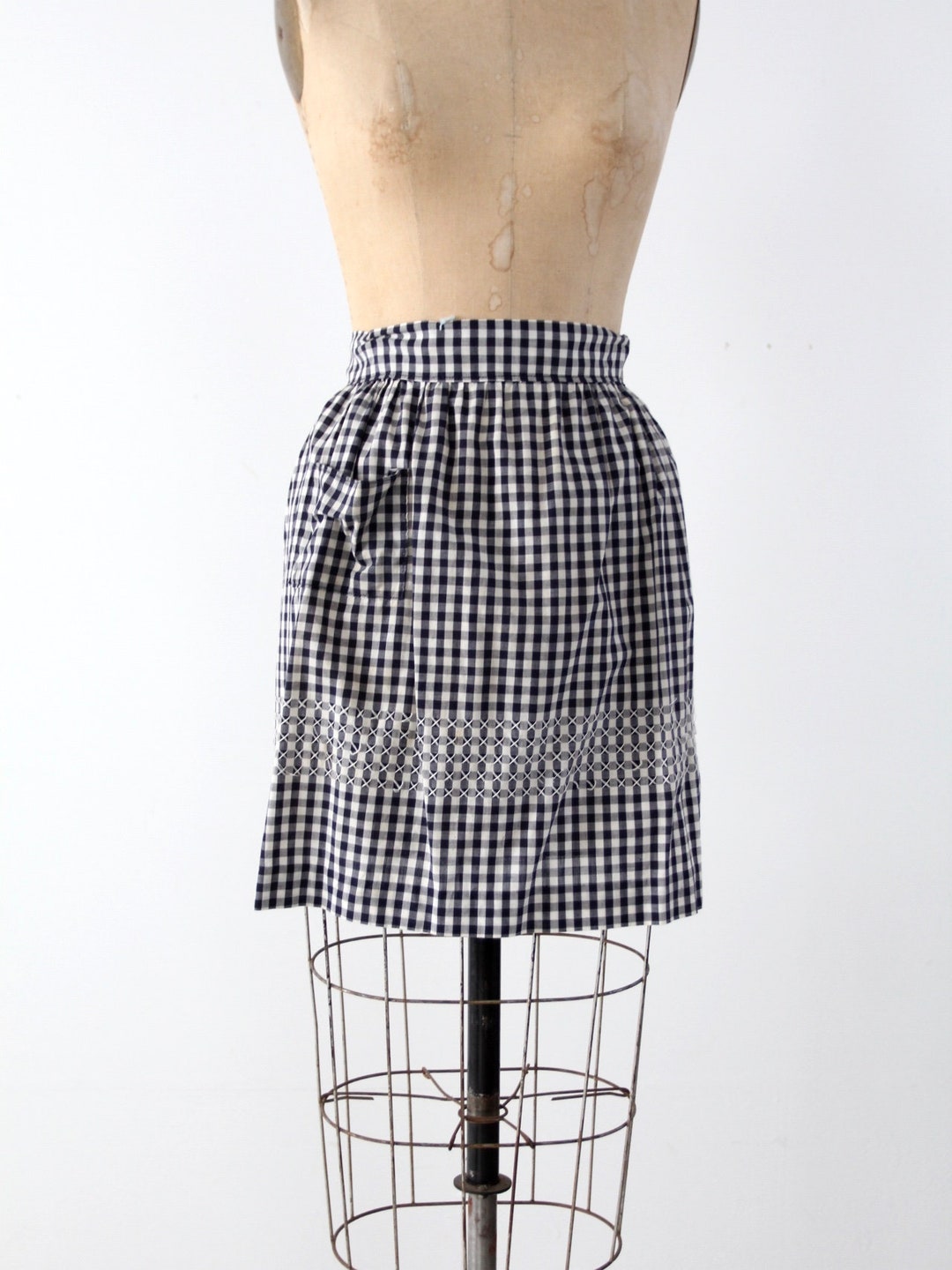 Vintage Gingham Apron, Half Apron, Hostess Apron - Etsy
