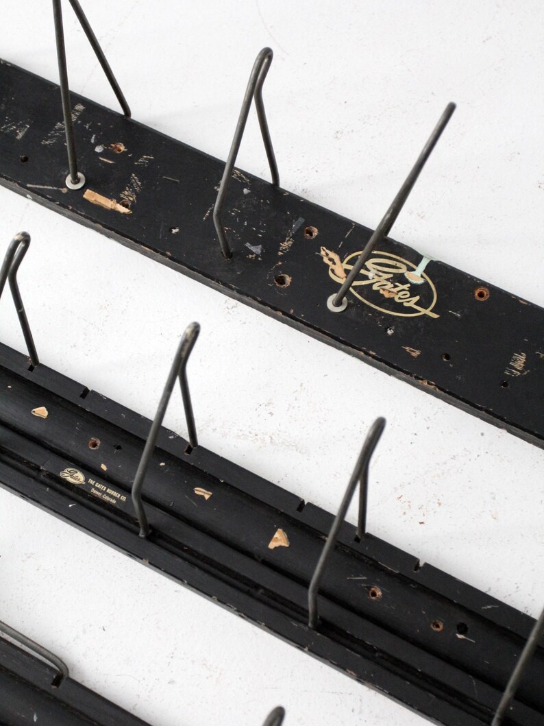 Vintage Gates Rubber Co. display racks hose and belt racks | Etsy