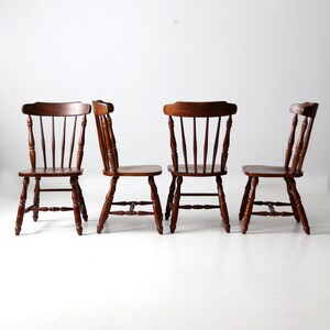 Vintage Virginia House Oak Dining Chair Set of 4 - Etsy