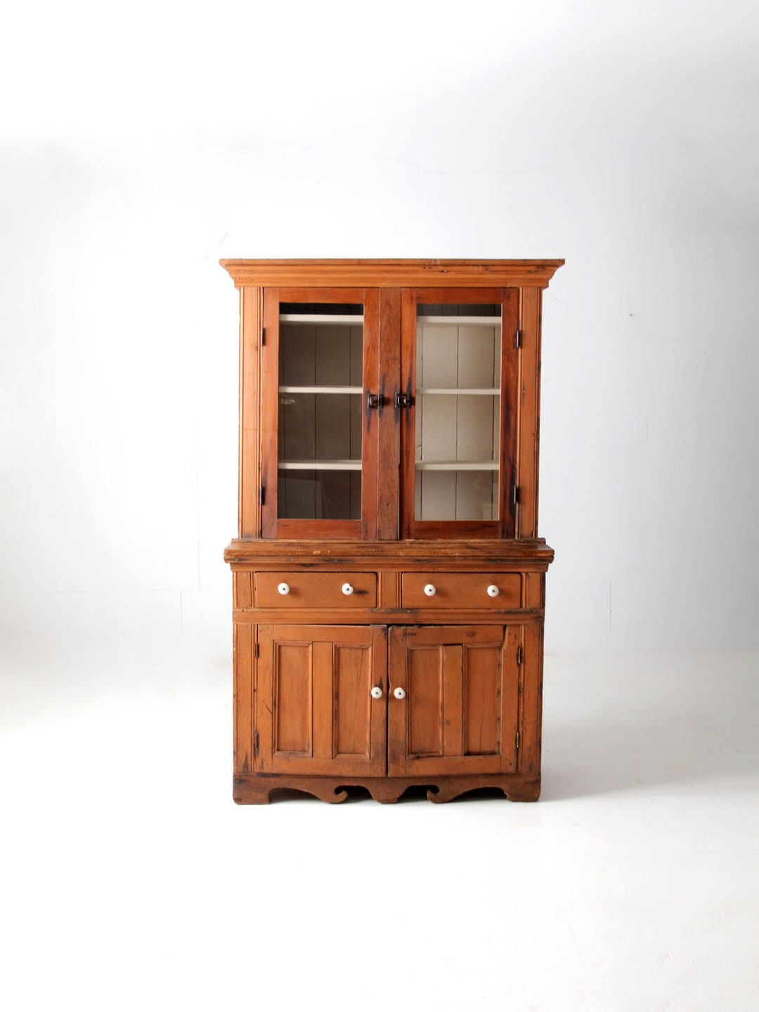 Antique Farmhouse Hutch, Kitchen Cabinet - Etsy