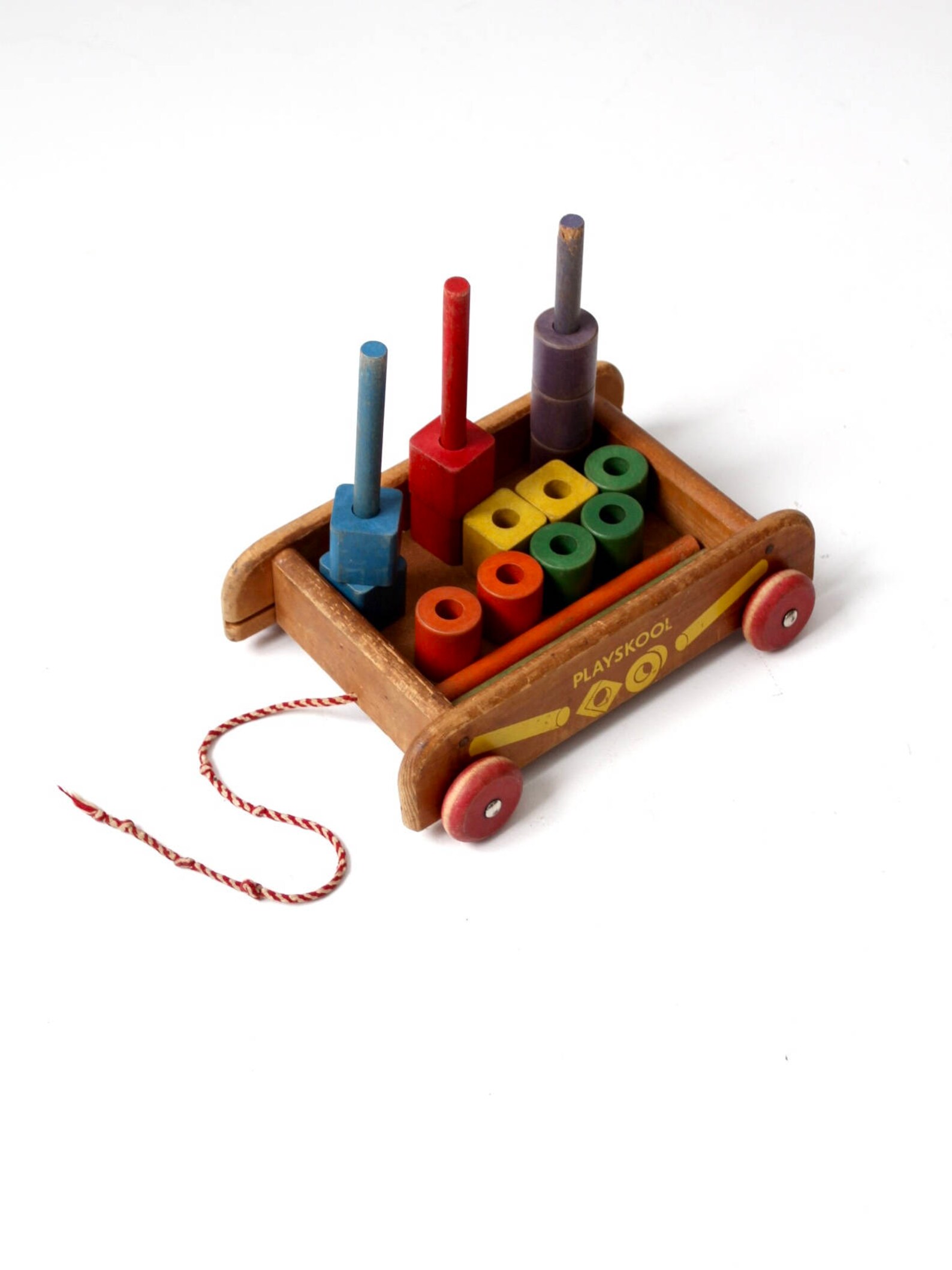Vintage Playskool Wooden Block Wagon: 20-piece Toy Set - Etsy