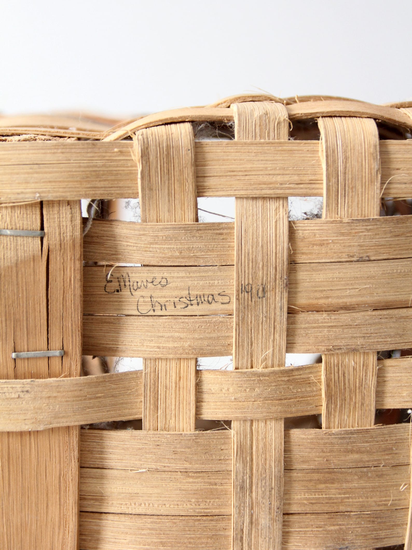 Vintage Splint Weave Basket With Compartments | Etsy