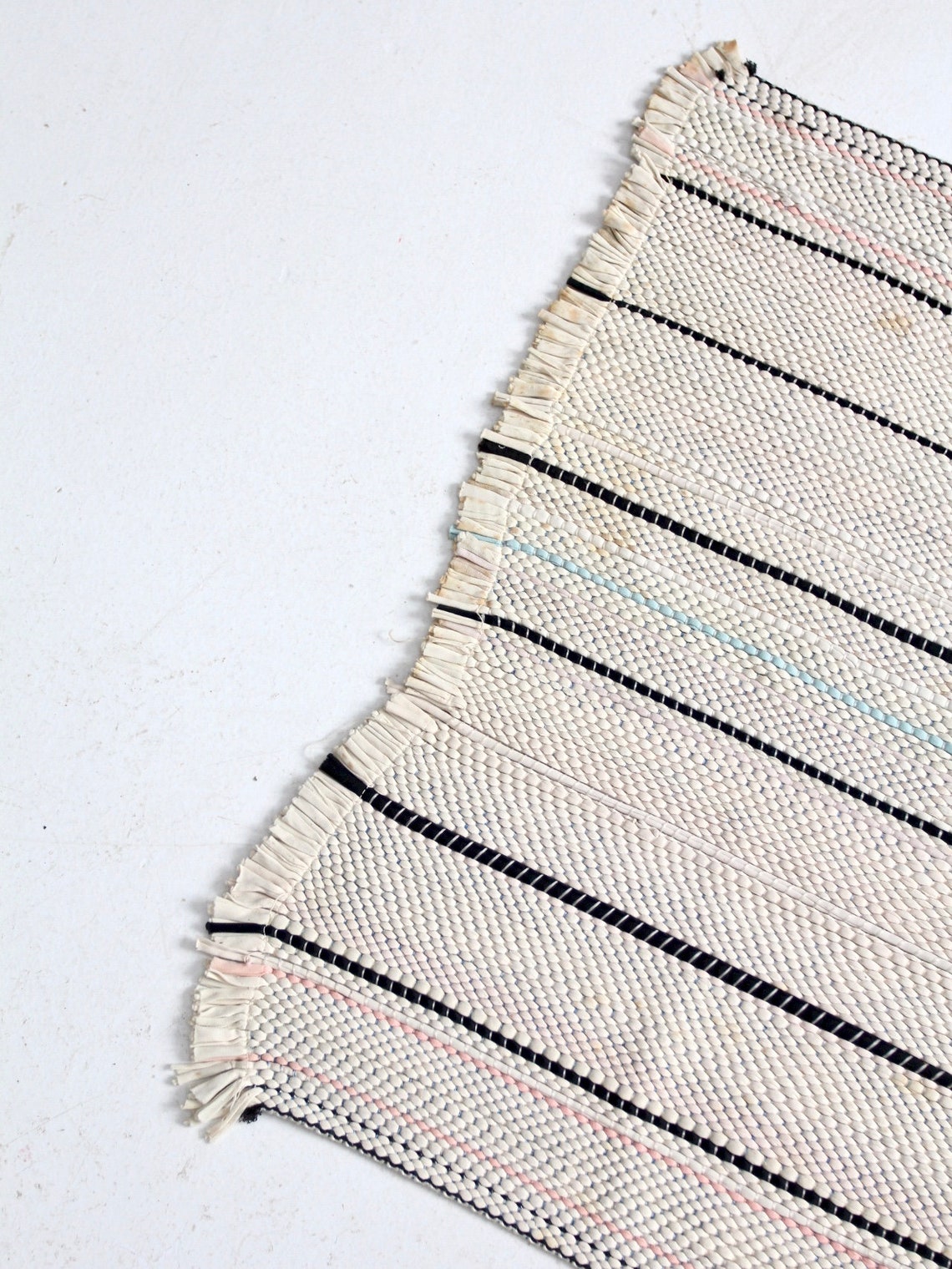 Vintage Striped Rag Rug Accent Rug - Etsy