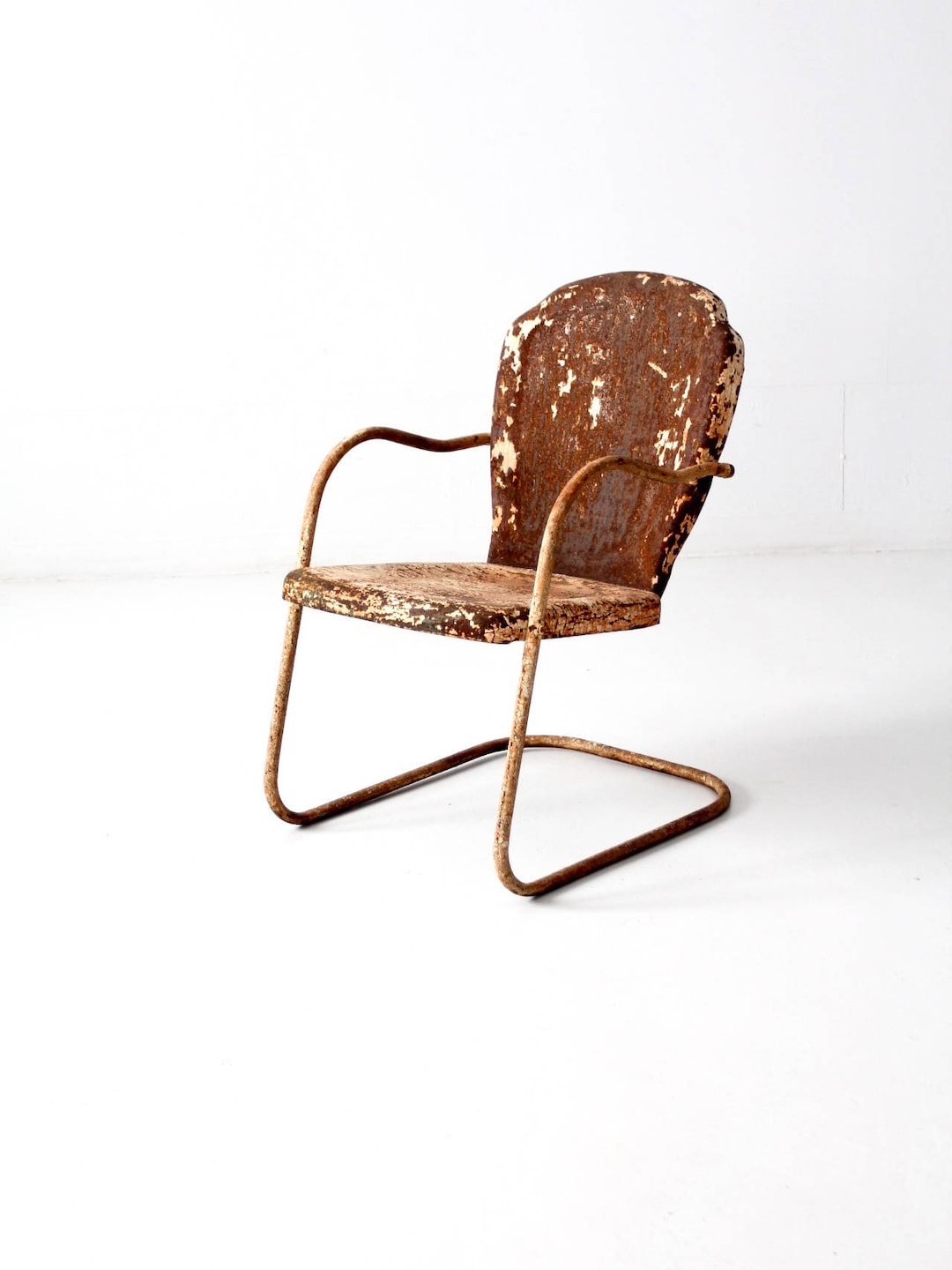 Vintage Patio Chair, Mid-century Shell-back Lawn Chair - Etsy