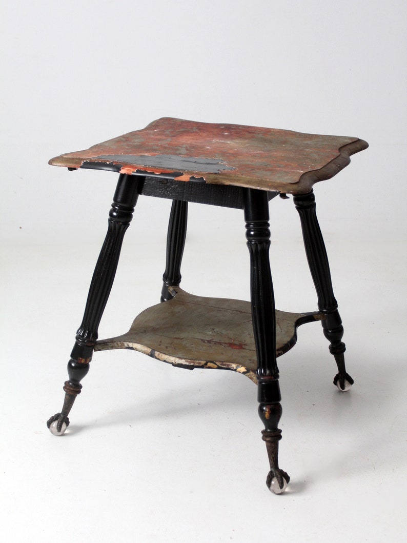 Antique Claw and Ball Foot Side Table - Etsy