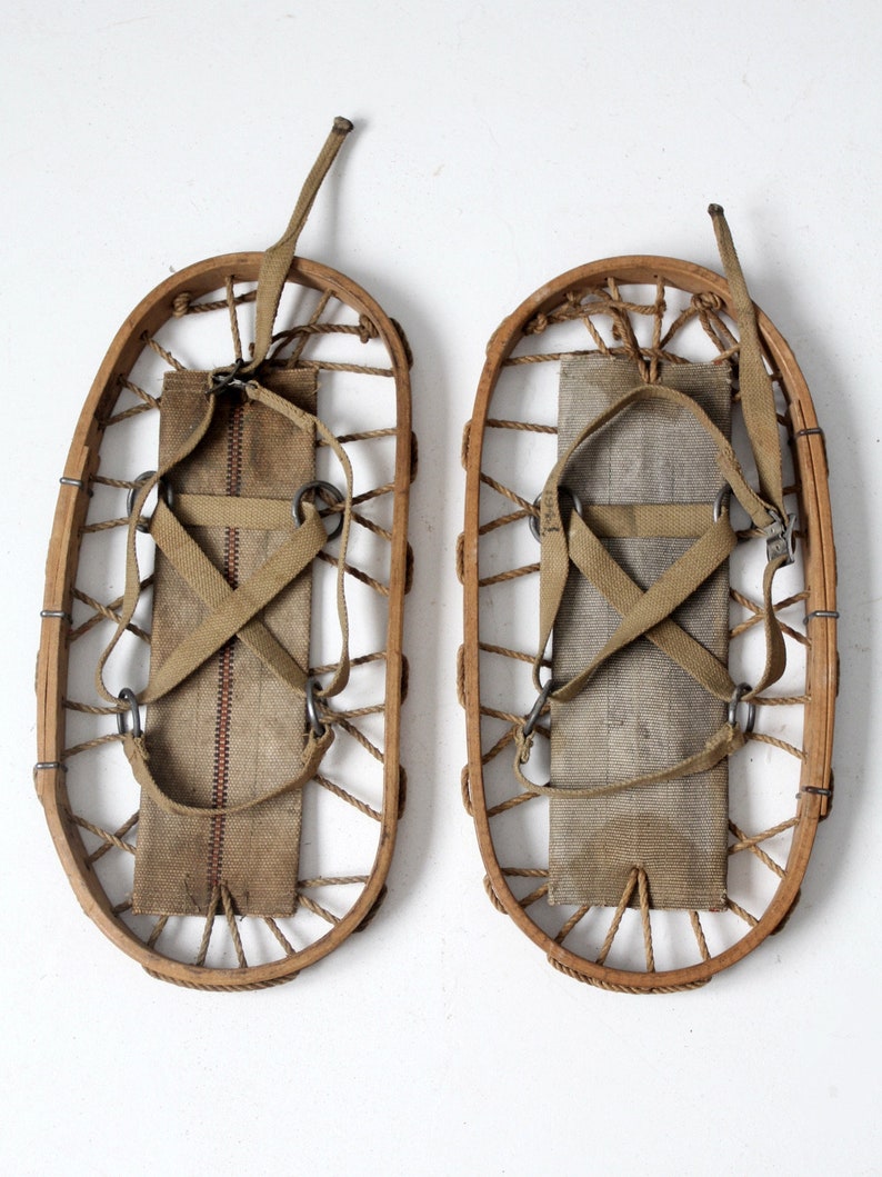 Vintage 1940s Bear Claw Snow Shoes - Etsy