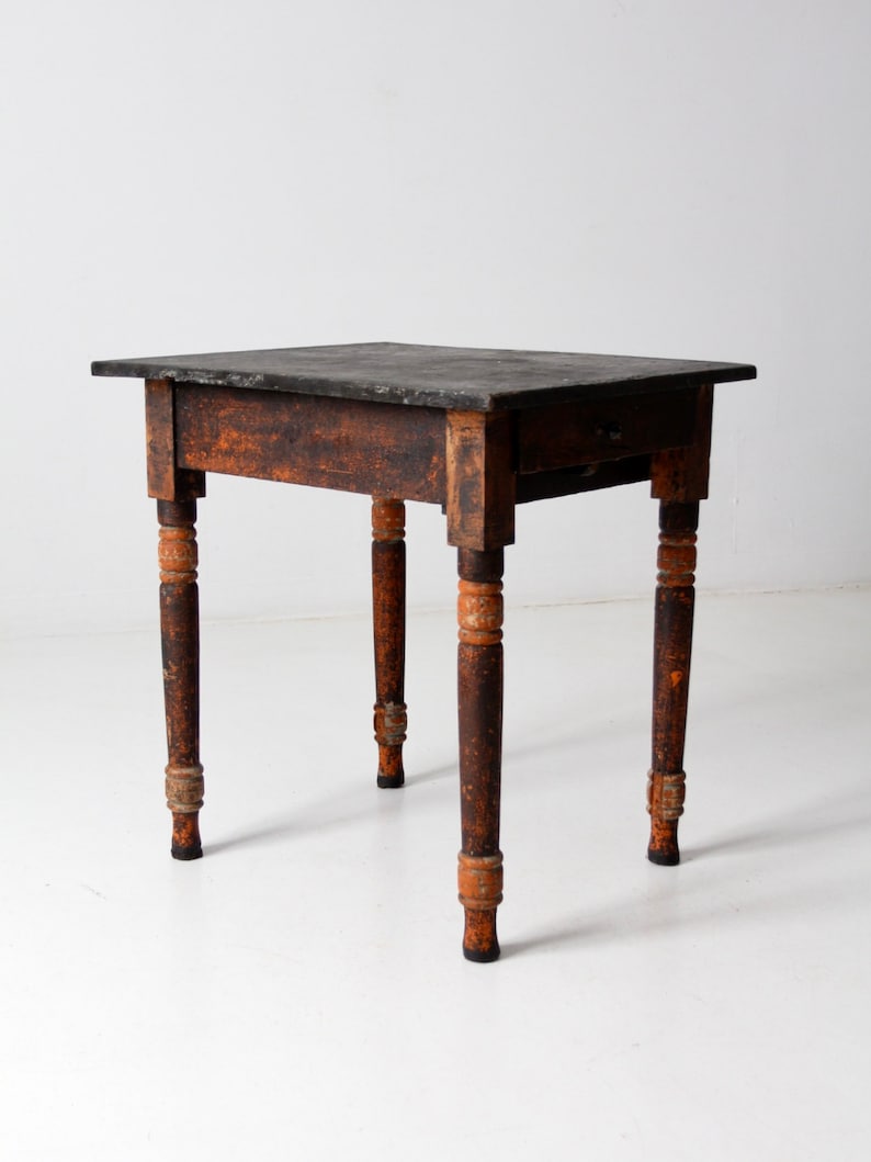 Antique Primitive End Table With Drawer | Etsy