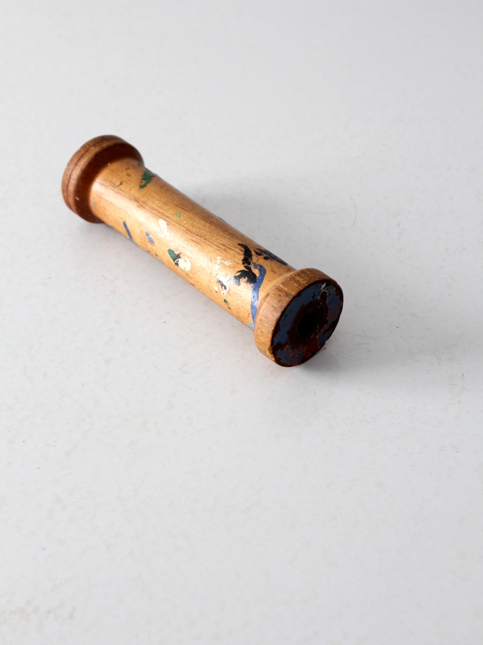 Antique Painted Spool Folk Art Wooden Industrial Thread Spool | Etsy