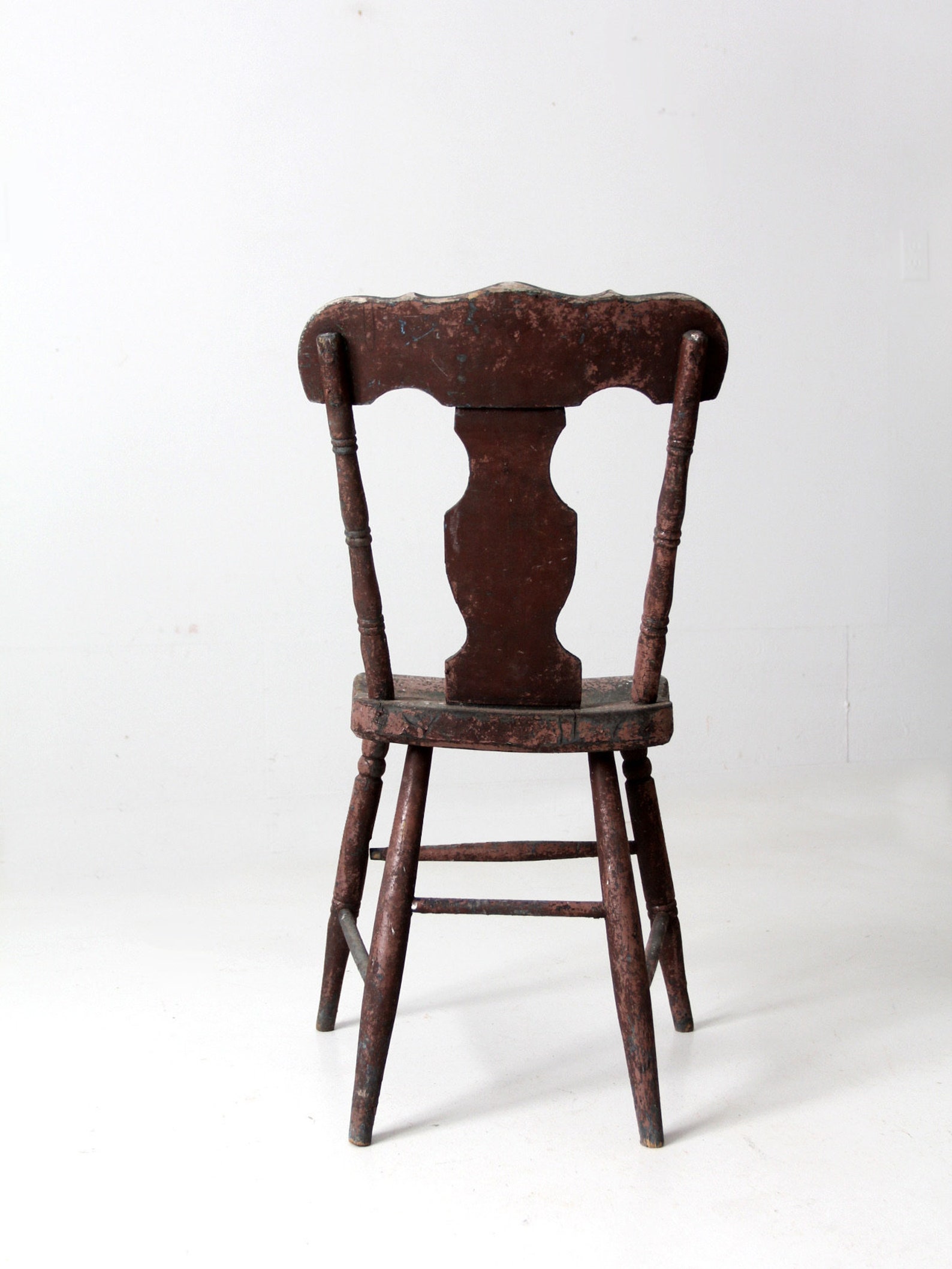 Antique Rustic Fiddleback Chair - Etsy