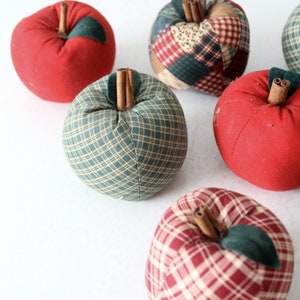 Vintage Hand-made Fabric Apple Ornaments Set of 9 - Etsy