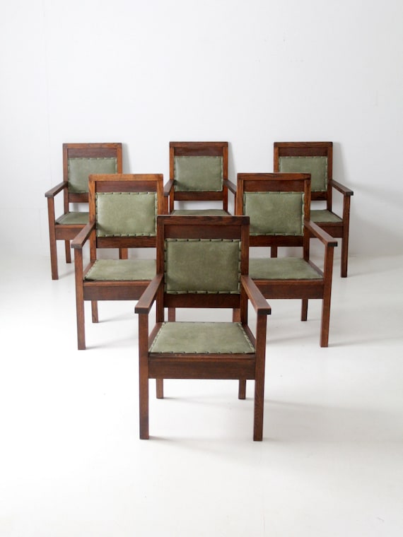 Antique Masonic Chairs Set of 6 - Etsy
