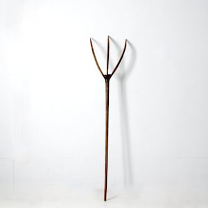 Antique Primitive Hay Fork - Rustic Wooden Pitch Fork - Etsy